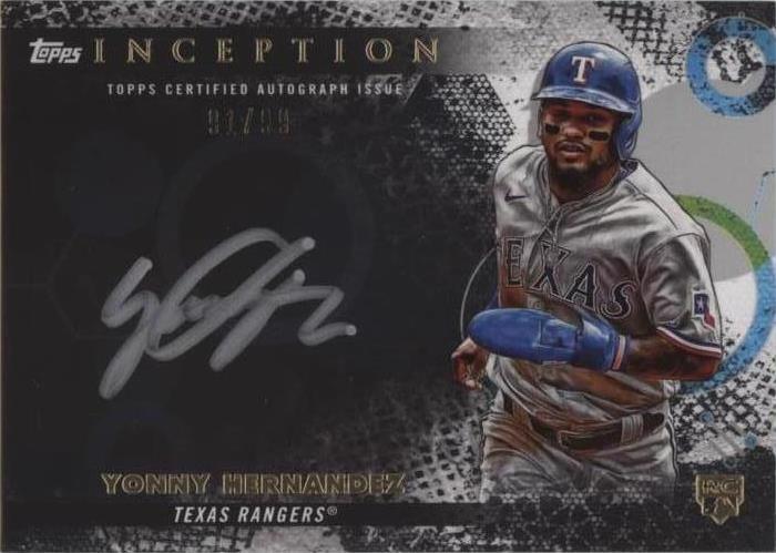 2022 Topps Inception - Inception Silver Signings Yonny Hernandez #ISS ...