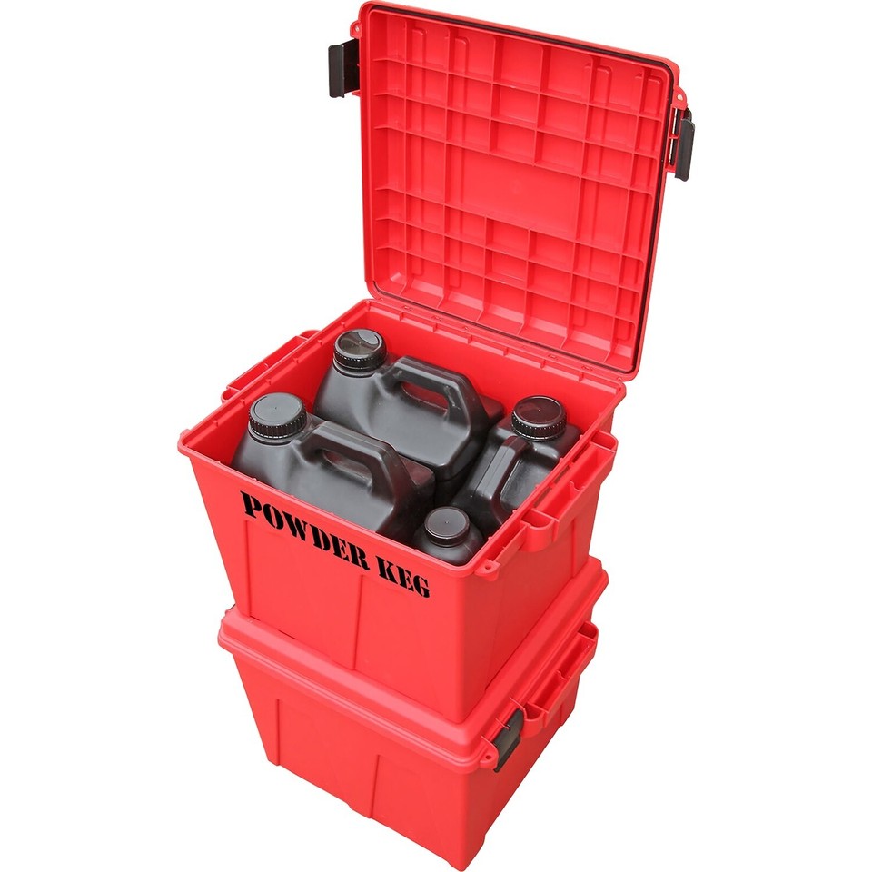 MTM Case-Gard PK-12 Powder Keg Reloading Storage Container Box, Red # ...