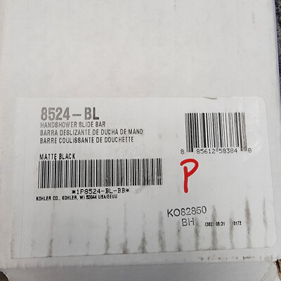 PARTS ONLY Kohler 30" Hand Shower Slide Bar | Matte Black | K-8524-BL ...