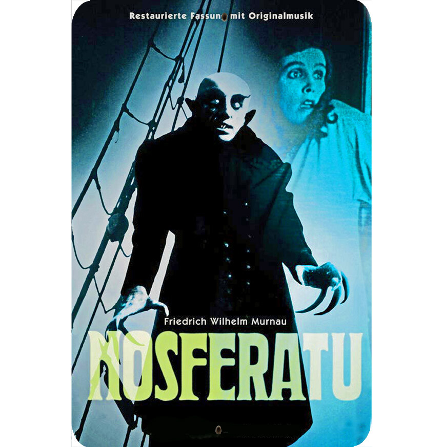 Horror Metal Sign 8x12 Vampire Movie Nosferatu Count Orlok Blue Ship ...