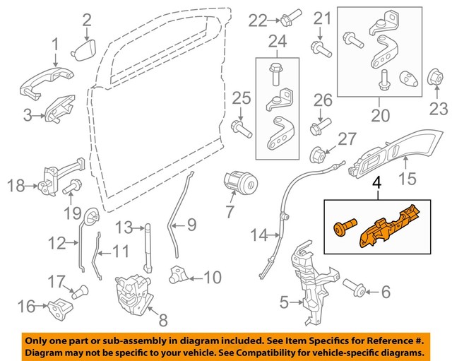Ford CB5Z7826685A Genuine OEM Factory Original Handle Base for sale ...