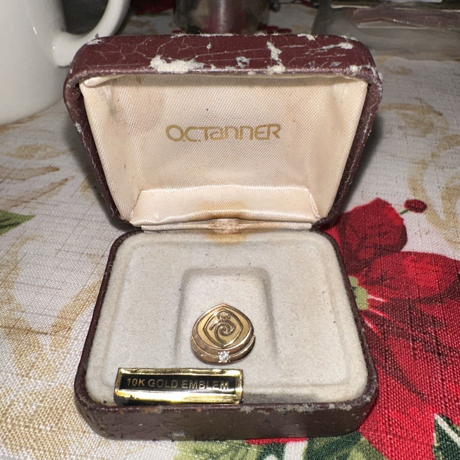 TWC Service Award Pin Stamped 10K EMB CTO Gold with One Diamond | eBay