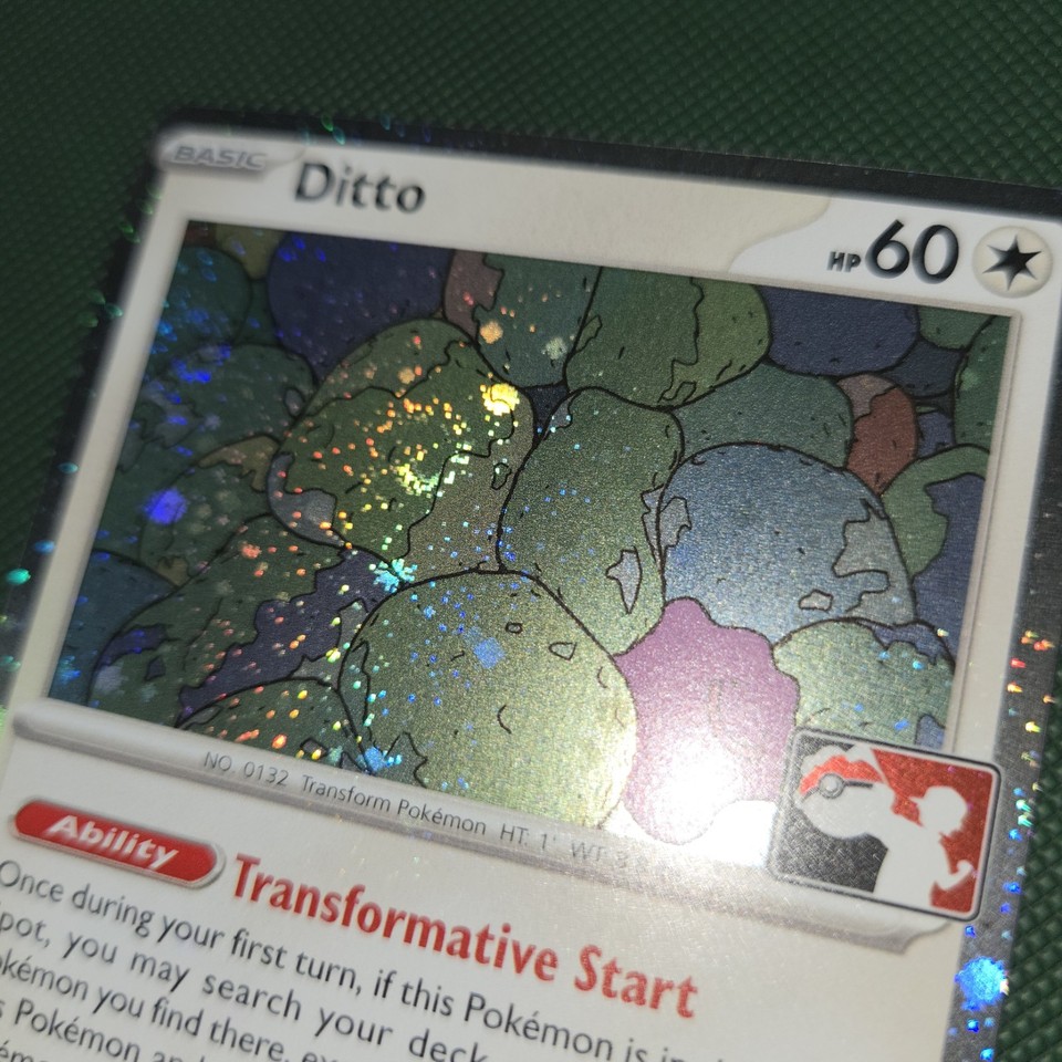 DOUBLE WHOLE SWIRL 🌀💫 HOLO BLEED Ditto 132/165 Prize Cosmos Pokemon ...