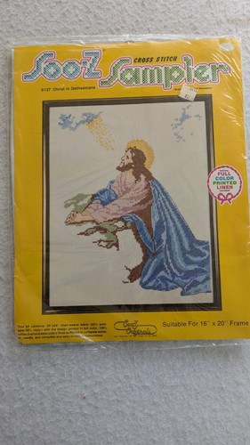 SooZ Cross Stitch Kit Jesus Christ in Gethsemane Sampler - S137 - 16x20 ...