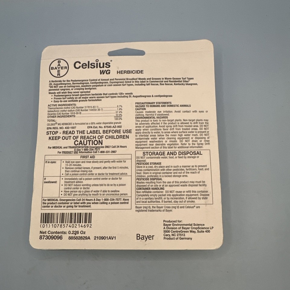 Celsius Herbicide - Single dose 0.226 oz Easy Mix Packet - Post ...