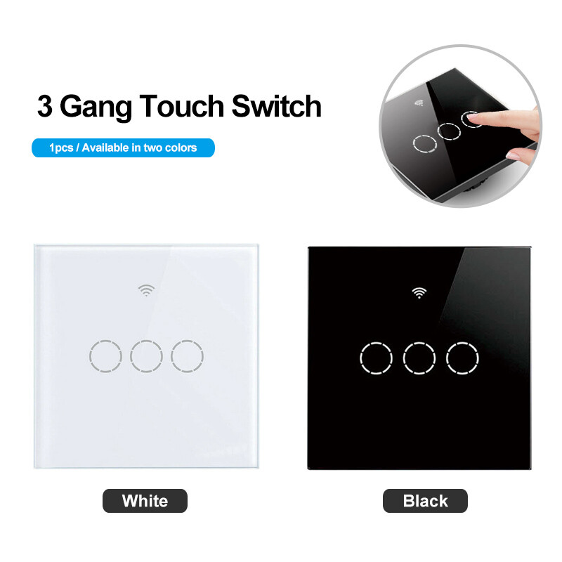 No Neutral Wire Required Smart Life WiFi Touch Wall Switch Google Home ...