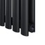 Vertical Radiator Double Black Oval Column Modern Tall Upright Rads ...