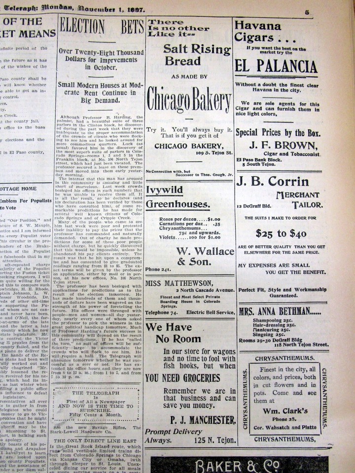 Lot of 3 rare original 1897 CO newspapers COLORADO SPRINGS EVENING ...