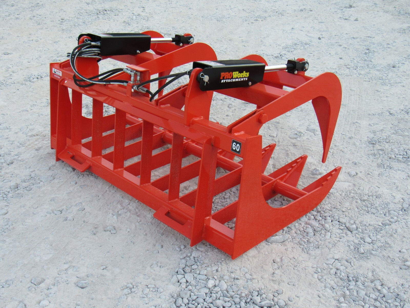 60" Dual Cylinder Root Rake Grapple Attachment Fits Kubota Tractor ...