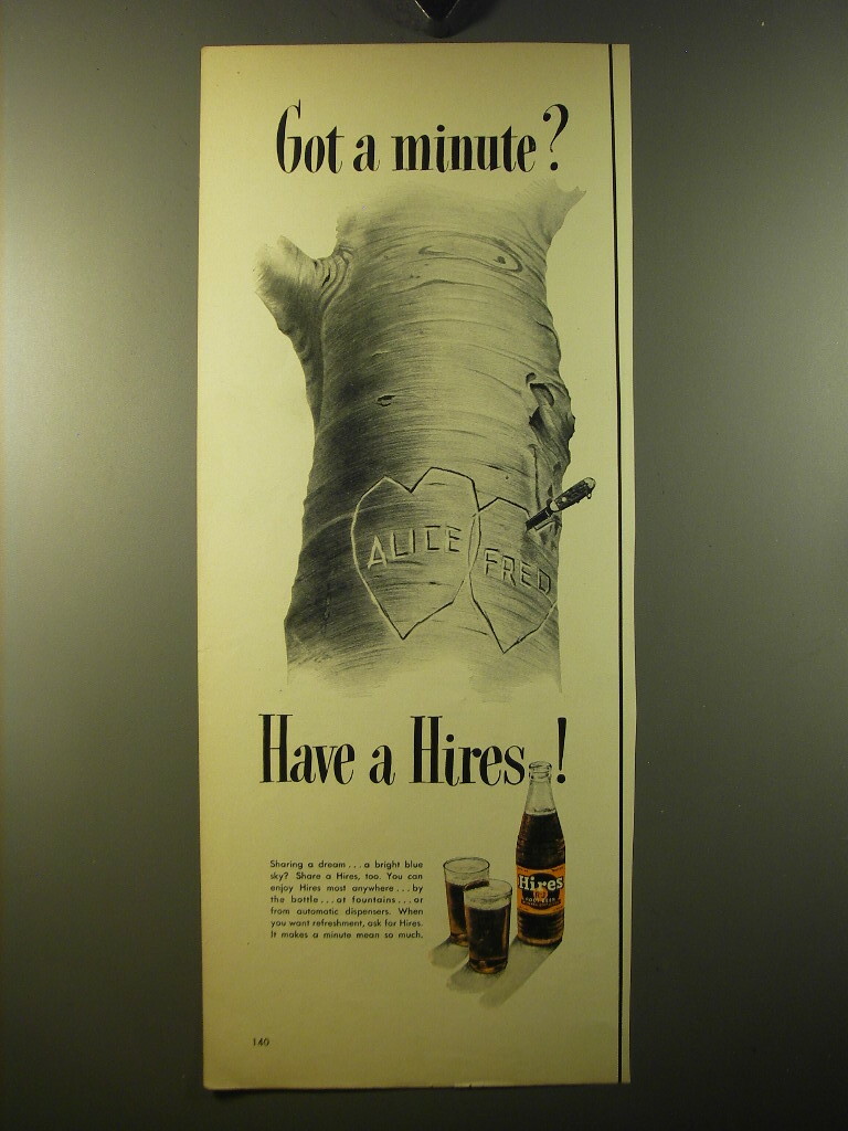 1950 Hires Root Beer Ad - Got a minute? | eBay