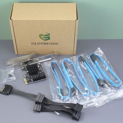 4 Ports Pcie Sata Expansion Card, Including Sata Cables And 1:5 Sata ...