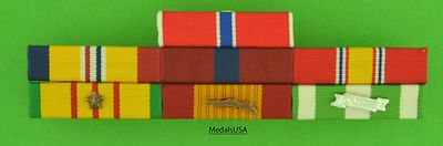 Marine Corps Combat Action, Bronze Star - Vietnam War Mounted 7 Ribbon ...