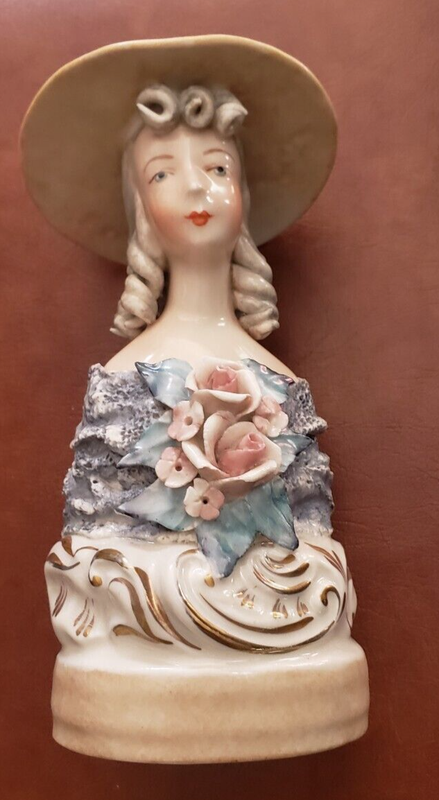 Cordey Lady Corday Porcelain Southern belle Figurine Curls big Hat ...