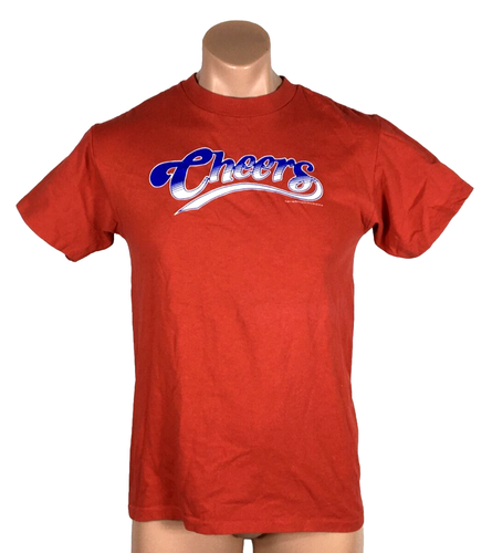 Vintage 80s CHEERS TV SHOW souvenir RED T-Shirt NORM CLIFF WOODY ...