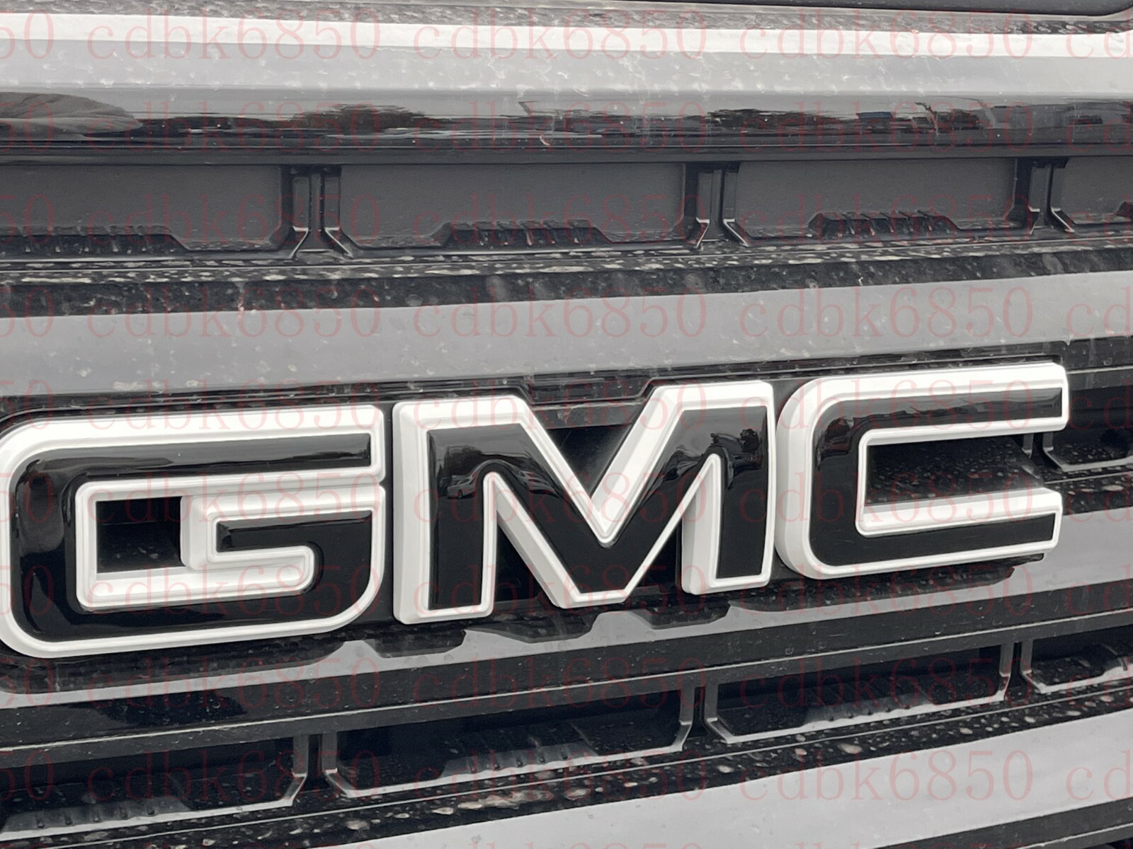 Front Black White Emblem Overlay 2019-2026 GMC Sierra 1500 2500HD ...
