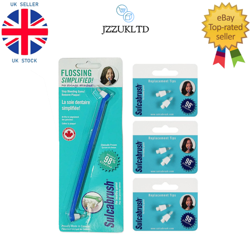 1 Sulcabrush Handle and 3 Replacement Tip Packs Bundle - USA IMPORT | eBay