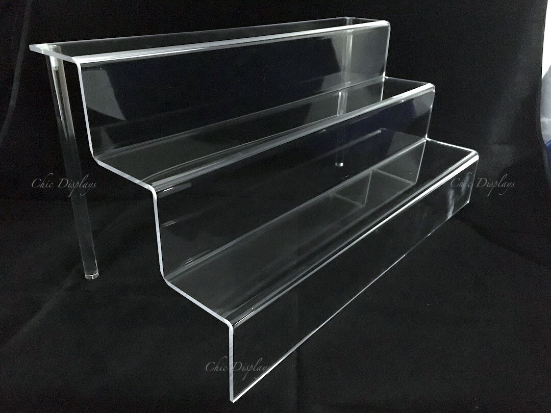 3 Tier Acrylic Jewelry Display Shelf Stand Store Display Acrylic ...