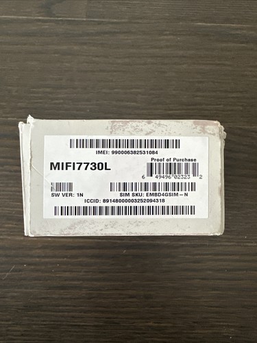 Verizon Jetpack MiFi 7730L 4G LTE mobile hotspot with box and receipt ...