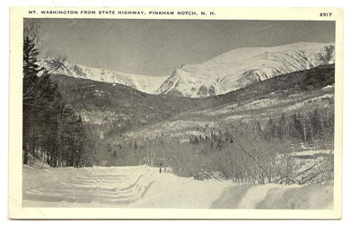 PINKHAM NOTCH NH Mt Washington State Hwy Winter Snow PC Postcard | eBay