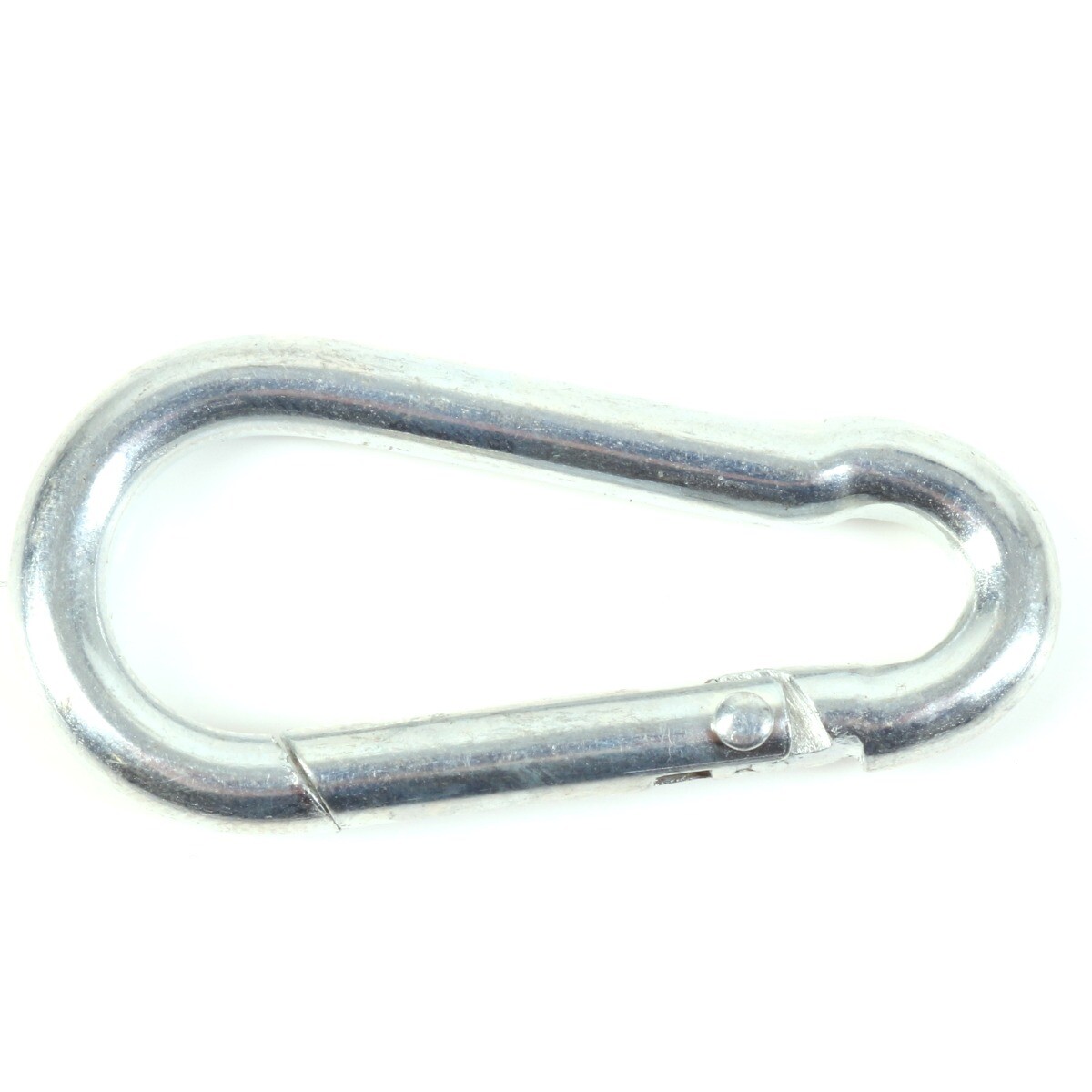 10 x SMALL STEEL CARABINER CLIPS 40mm Spring Loaded Strong Karabina ...