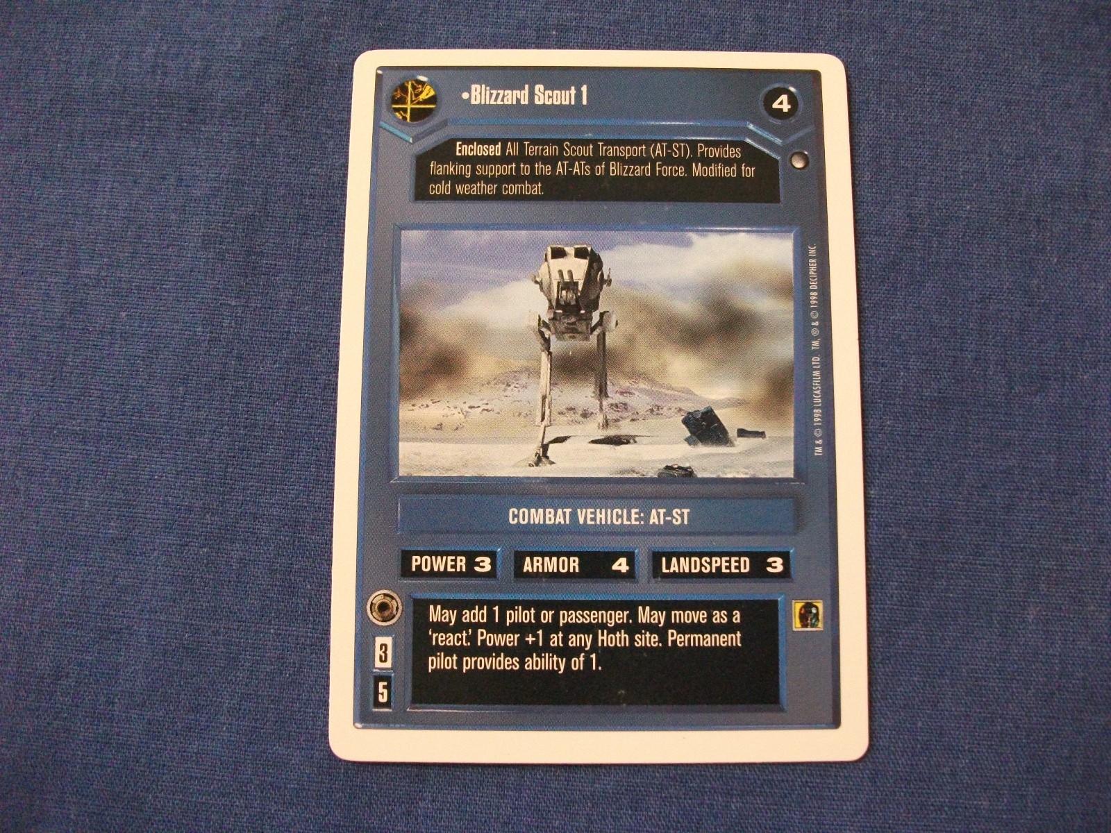 Star Wars CCG Hoth Revised WB Blizzard Scout 1 | eBay