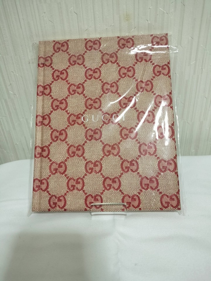 GUCCI Novelty notebook Japan gg red Scrapbook note diary memo NEW only ...