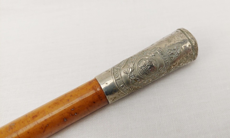 cWW2 Silver Tipped Royal Marines Swagger Stick | eBay