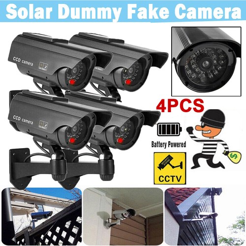 Solar Fake Camera LED Monitor Simulation CCTV Surveillance Dummy ...
