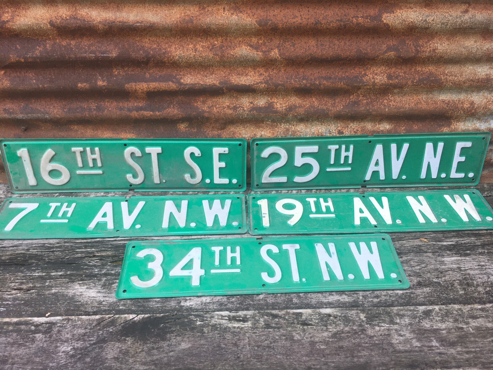 Vintage Metal Street Signs