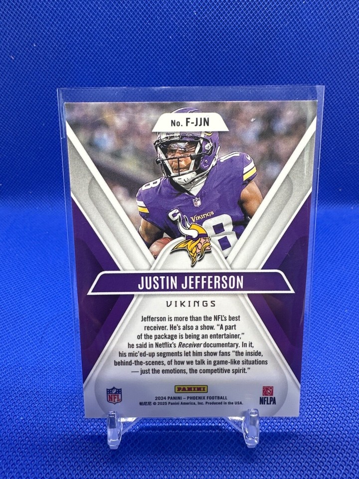2024 PHOENIX FOOTBALL JUSTIN JEFFERSON FLEX INSERT CASE HIT SSP VIKINGS ...
