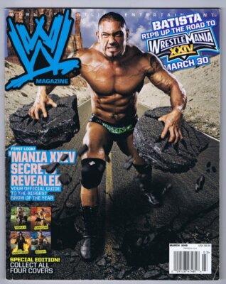 ORIGINAL Vintage March 2008 WWE Magazine Batista | eBay