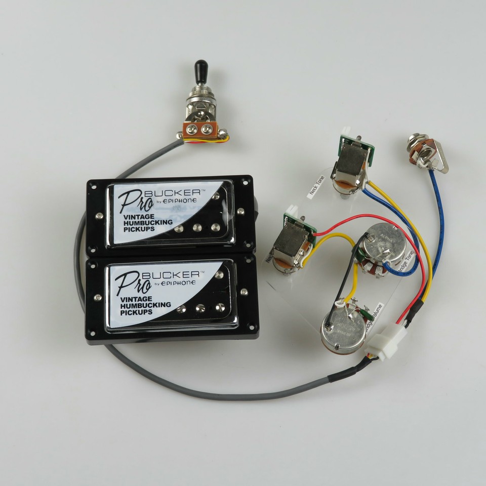 Epiphone ProBucker Humbucker Pickup with Push Pull Wiring Harness Set ...