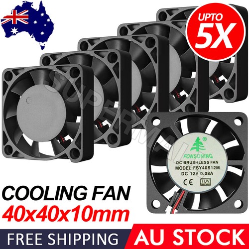 Brushless Silent Compute Fan 40x40x10mm DC 12V PC Case Cooling Fans ...