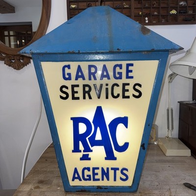 VINTAGE “RAC DOUBLE SIDED ILLUMINATED FOR-COURT SIGN BOX ILLUMINATED 30 ...