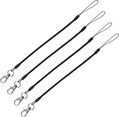 Mini Skater Plastic Elastic Lanyards for Cell-phone Spiral 9.44 Inch ...