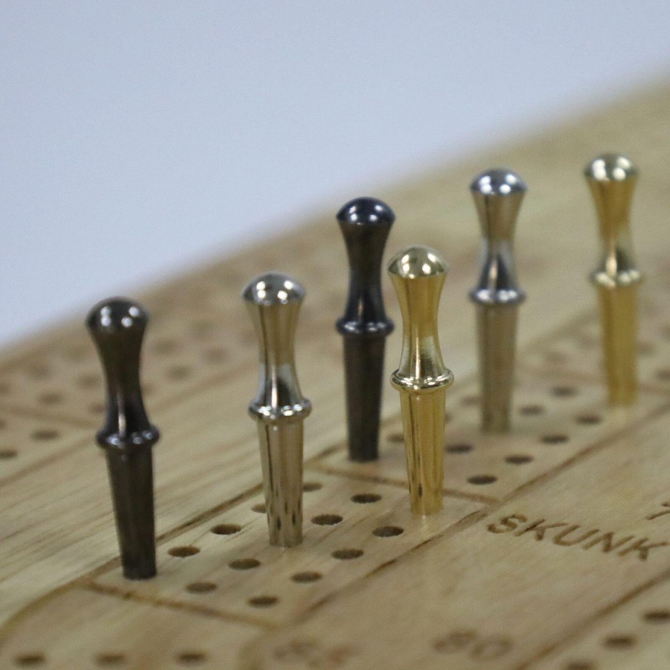 48 Pieces Metal Cribbage Board Pegs, Cribbage Board Pins Fit 1/8 Hole ...