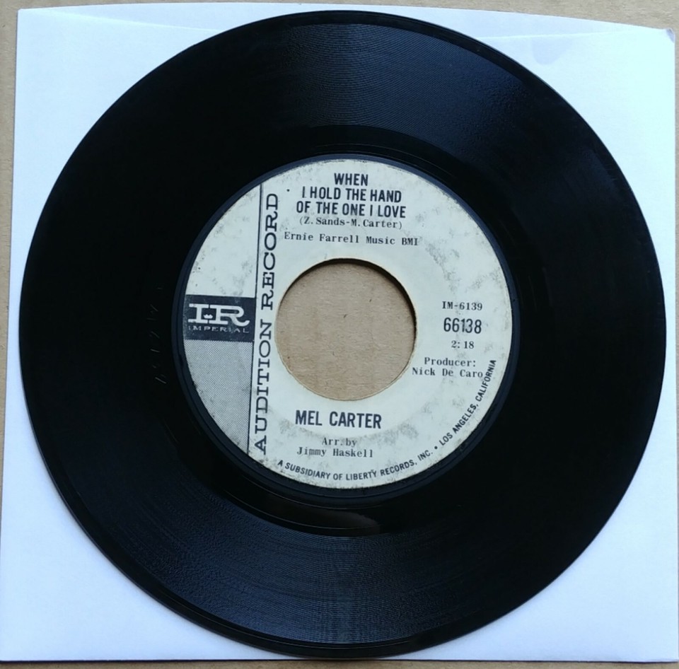MEL CARTER My Heart Sings PROMO 45 7" POP SOUL Record Vinyl 1965 ...