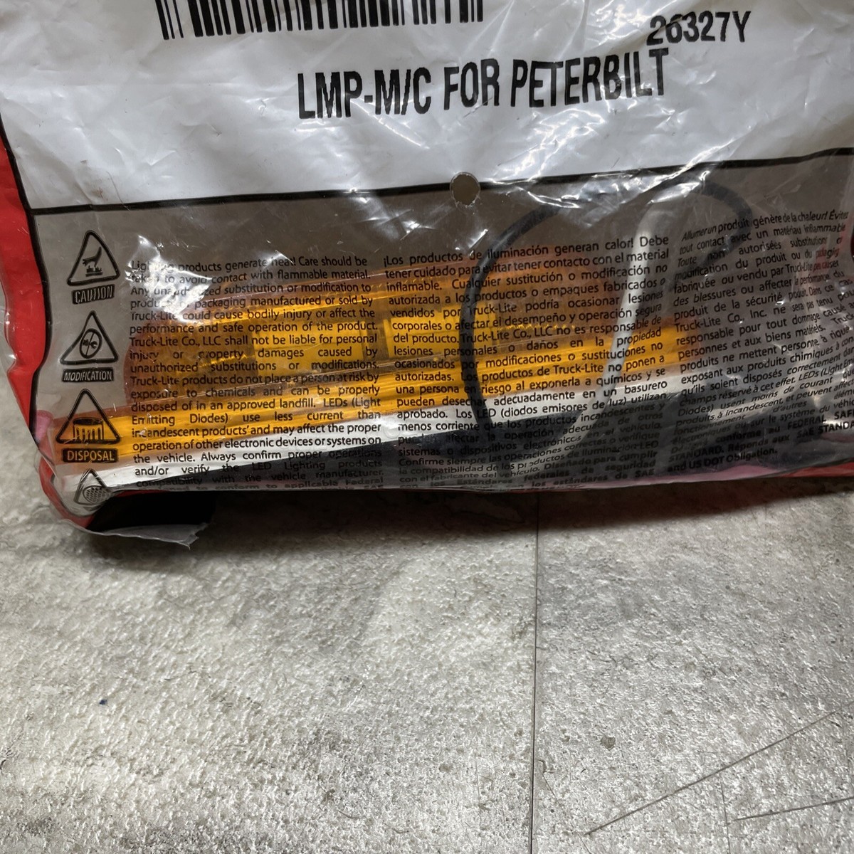 Truck-Lite 26327Y Marker / Clearance Light For Pererbilt Truck-Lite 26327Y Marker / Clearance Light For Pererbilt