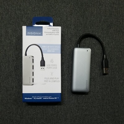 Insignia 4-Ports USB 3.0 High Speed Hub Adapter 5Gbps NS-PH3A4AT-C | eBay