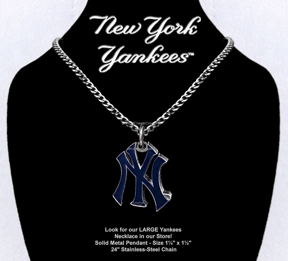 NEW YORK YANKEES NECKLACE Stainless Steel Chain MLB Baseball Son Mom ...