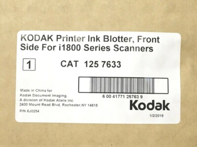 Kodak Printer Ink Blotter Front Side for i1800 Series Scanner 1257633 ...