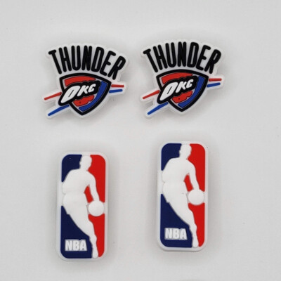 NBA Oklahoma City Thunder Basketball Team For Crocs Shoe Charms - 4 ...