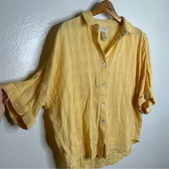 L*Space 100% Cotton Oversized Button Down Gene Top S | eBay