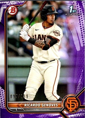 Ricardo Genoves - 2022 Bowman Paper 1st /199 Purple Parallel #BP-60 ...