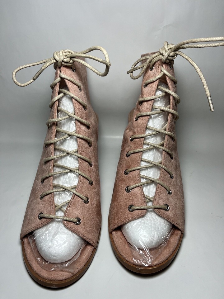 Women’s Post Pink JC Lace Up Block Heel | eBay