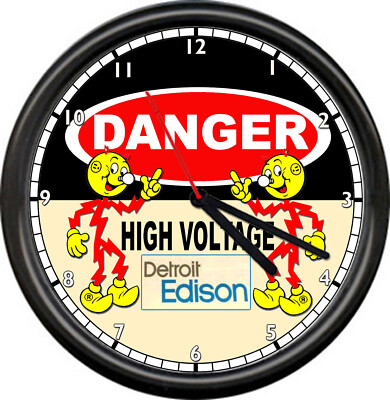 Reddy Kilowatt Detroit Edison Electrician Danger High Voltage Sign Wall ...