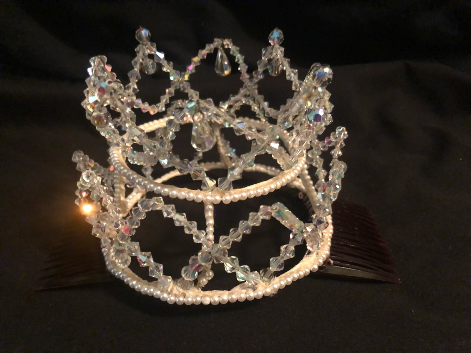 Double Crown Tiara Headpiece Queen/ Princess Plastic … - Gem
