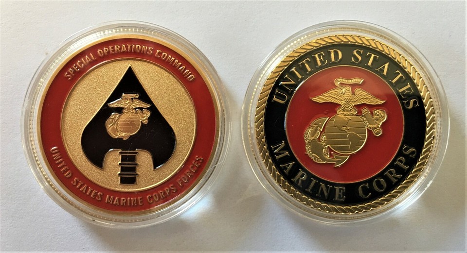 USMC Force Recon MARSOC Challenge Coin (MCRD Amphib Infantry Pendleton ...