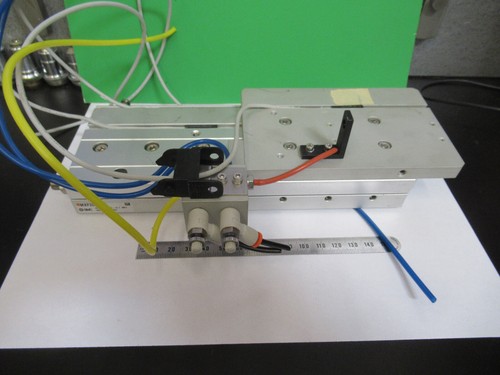 SMC JAPAN MXF20-100 PNEUMATIC AIR LINEAR ACTUATOR STAGE AS PICTURED &Q4 ...