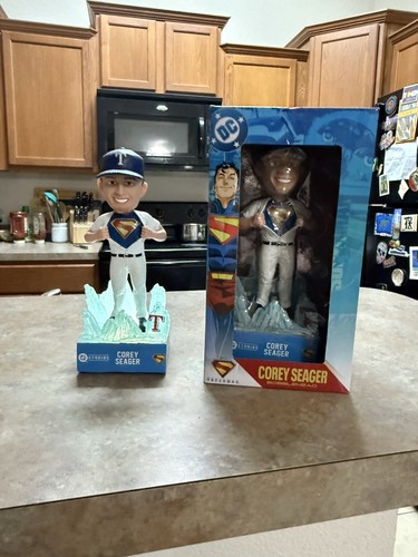 TEXAS RANGERS COREY SEAGER light up SUPERMAN BOBBLEHEAD THEME NIGHT 7 ...